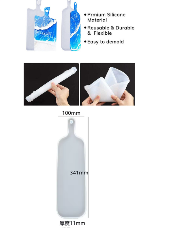 Epoksi Reçine Kesme Tahtası Sunumluk Kalıbı | Epoxy Malzeme